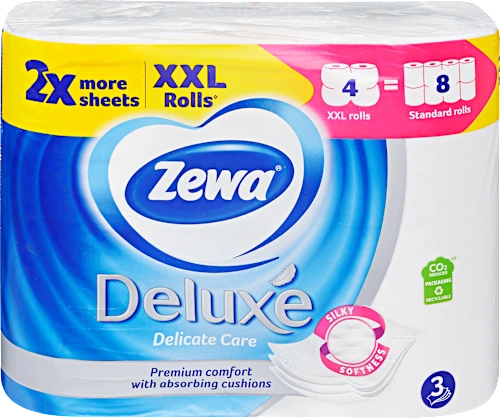 Zewa
Deluxe Delicate Care XXL toaletni papir, 3-slojni, 4 kom