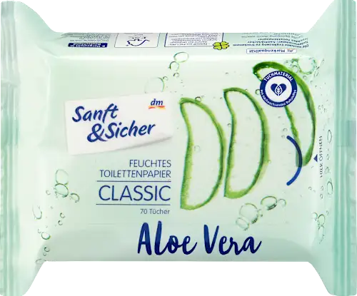 Sanft&Sicher
CLASSIC vlažni toaletni papir – Aloe Vera, 70 kom