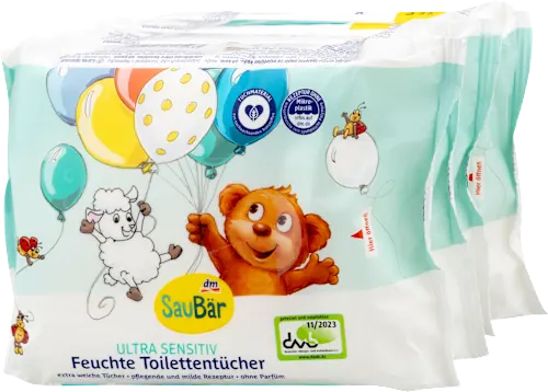 SauBär
Ultra Sensitive dečji vlažni toaletni papir, 4x60kom, 240 kom