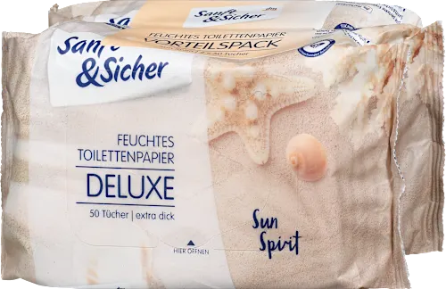 Sanft&Sicher
Sun Spirit vlažni toaletni papir 2 x 50 kom, 100 kom
