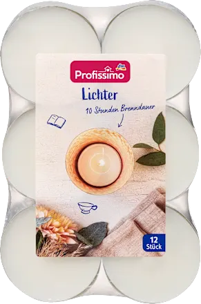 Profissimo
Čajne sveće, okrugle, maxi - bele, 12 kom
