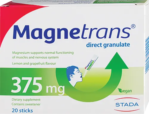 STADA
Magnetrans 357mg direkt kesice - granule magnezijuma za direktnu primenu, 20 kom
Dodatak ishrani