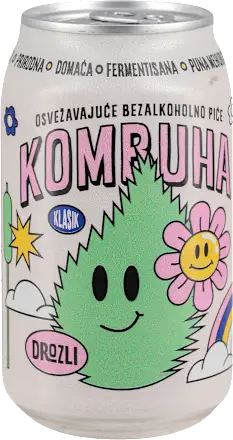 DRoZLI
KOMBUHA osvežavajuće bezalkoholno piće- klasik, 330 ml