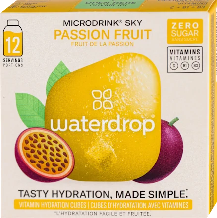 waterdrop
MICRODRINK PASSION FRUIT bela jagoda, marakuja i voća kaktusa - osvežavajuće bezalkoholno piće, 12 kom