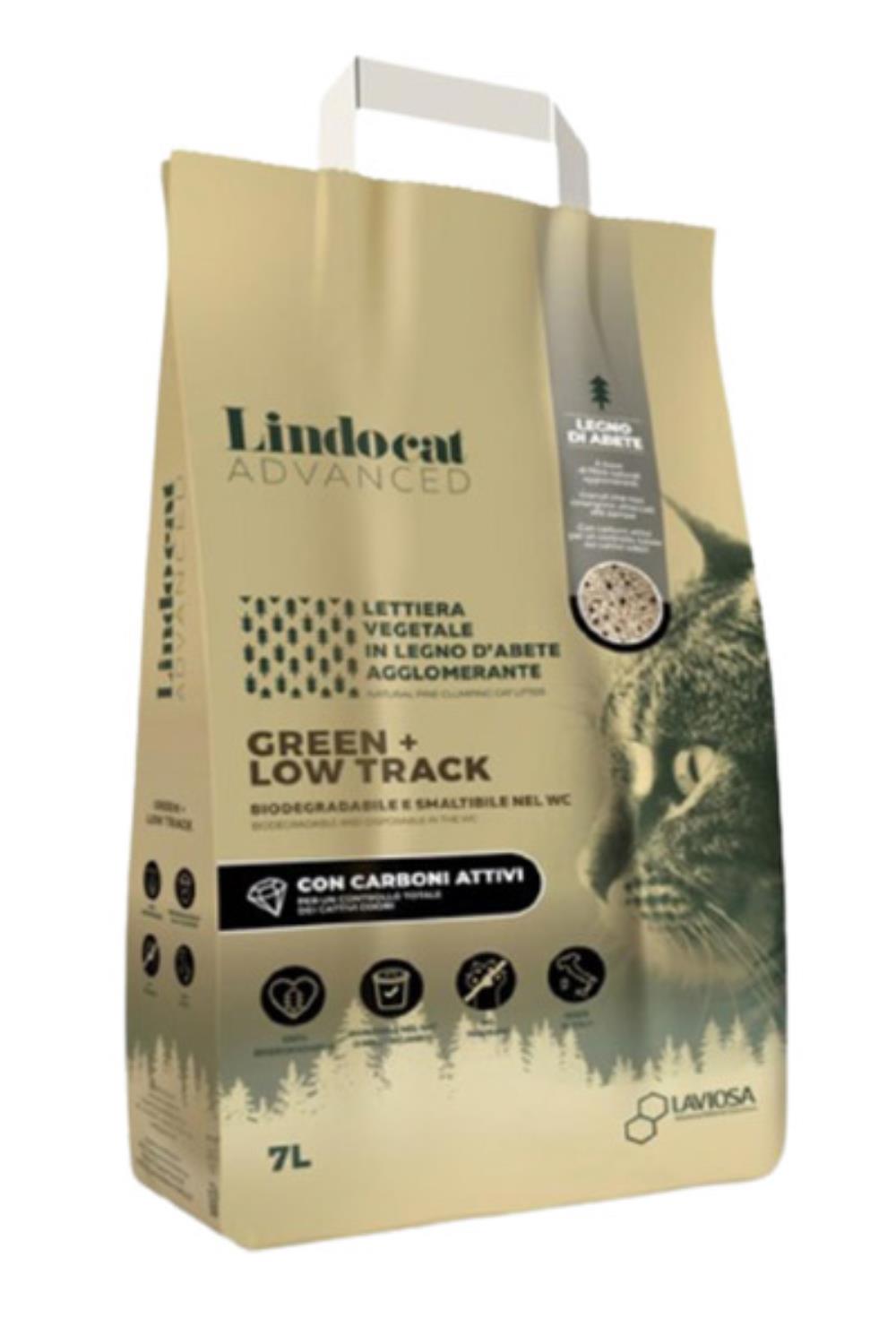 LINDOCAT ADVANCED GREEN + LOW TRACK WOOD PELLETS 7L