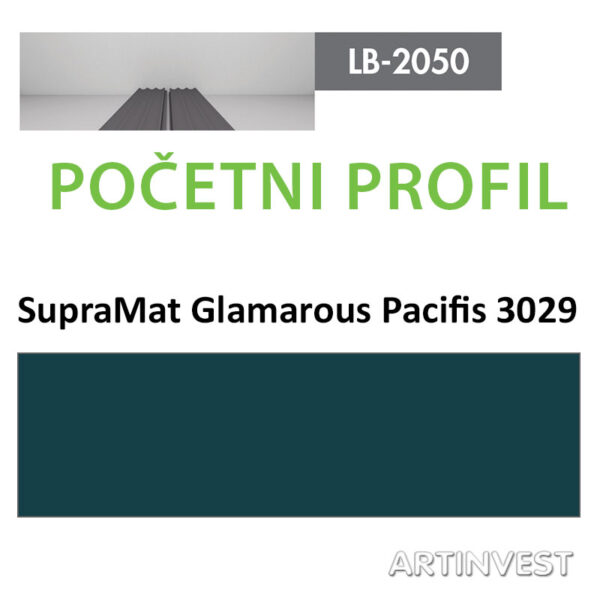 Profil Zidni MDF Početni LB-2050-A SupraMat Glam. Pacific (3029) 2800x140x18mm
