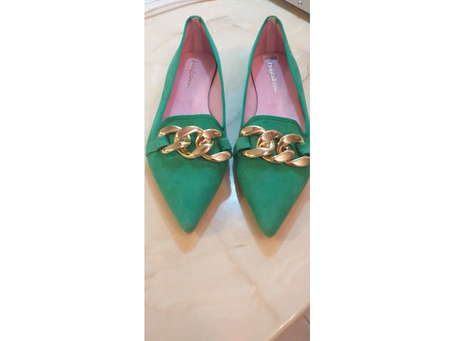PRETTY BALLERINAS zelene antilopske` 41/26,5-NOVO