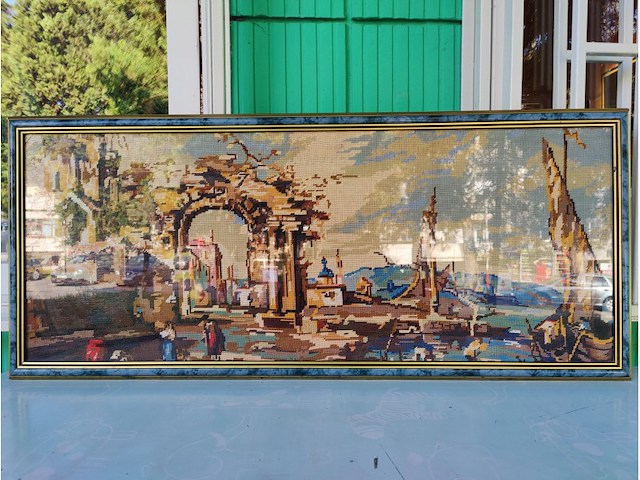Goblen primorje zastakljen veliki105* 45 cm Nemačka