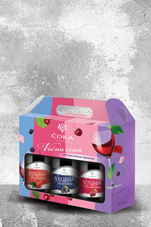 Voćna vina gift box 3 x 0,187l