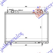 HLADNJAK MOTORA 1.9 DIZEL TD (375x563x42) (NRF) FIAT BRAVA 1995-2003 (182) (OEM: 46405919, 71736178, 71736183)