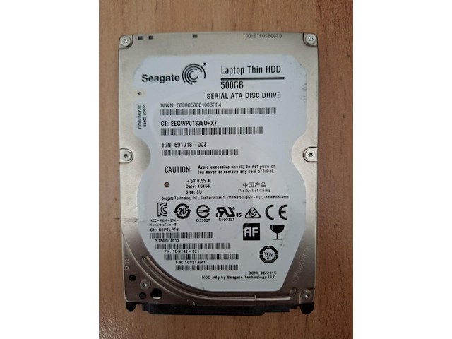 Seagate Laptop Thin HDD 500GB SATA – 100% Health