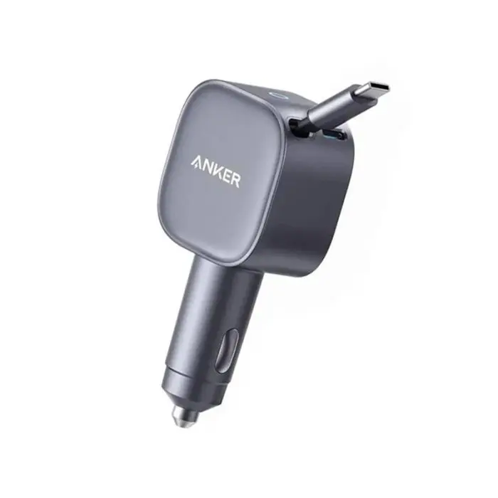 ANKER Nano 75W, sa ugrađenim USB-C kablom na izvlačenje i USB-C portom, auto punjač
