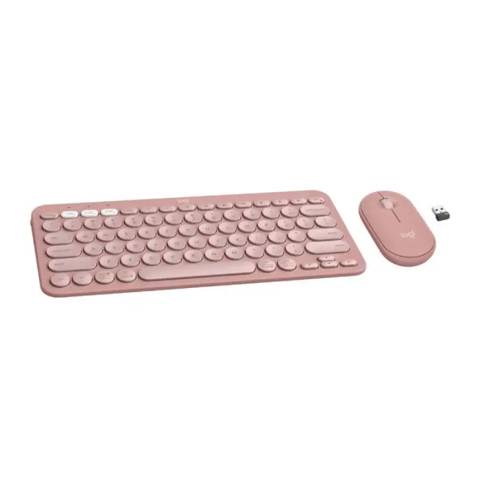 LOGITECH Pebble2 Wireless Combo US tastatura i miš roze