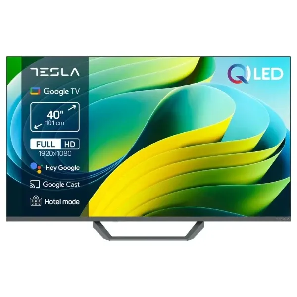 SMART QLED TV 40 Tesla Q40E665GFS 3840x2160/4K/DVB-T2/Bluetooth/WiFi/Frameless/GoogleTV
