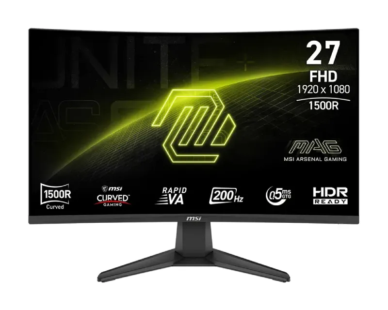 MSI 27 inča MAG 276CF E20 FHD 1920x1080 200Hz FreeSync Premium zakrivljeni gaming monitor