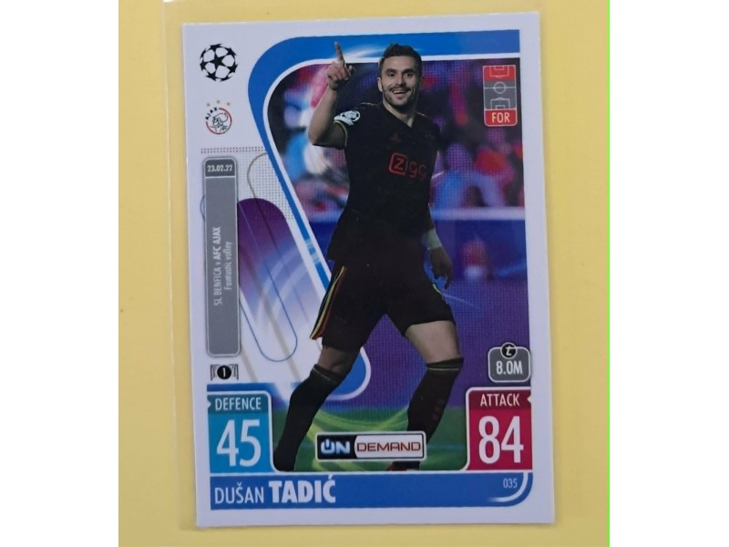 Dušan Tadić AFC AJAX On Demand Match Attax 2022