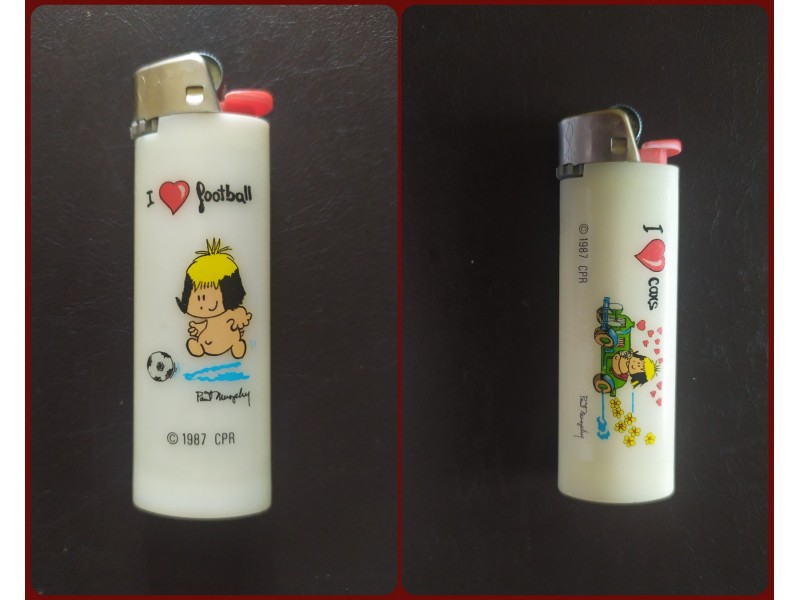 BIC Upaljač x 2 - "I love cars" & "I love football"