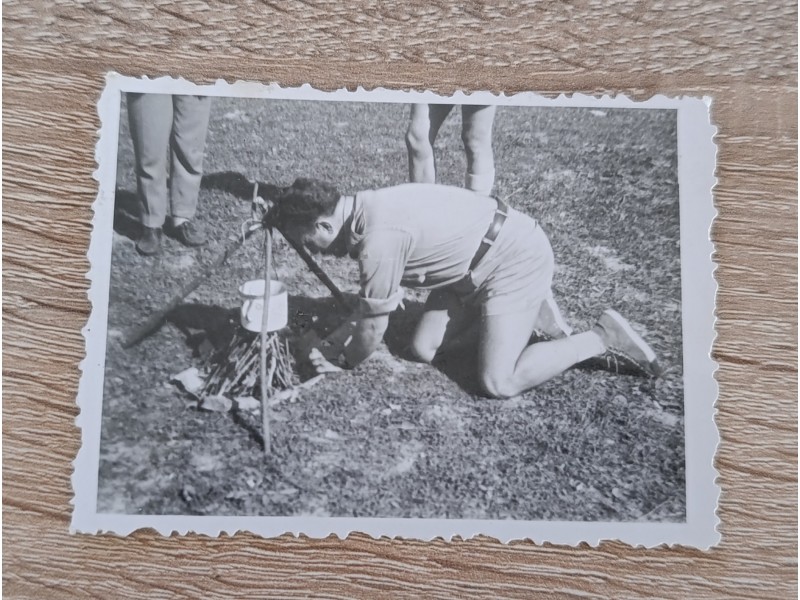 Vintage fotografija kuvanje kotlića