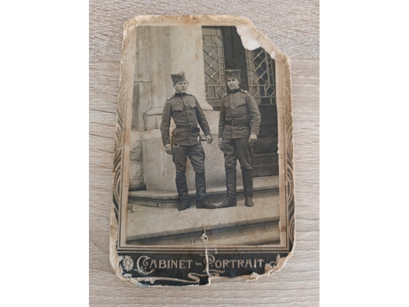 Vintage fotografija Cabinet portreta vojnici