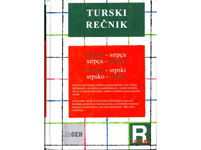 TURSKI REČNIK (tursko-srpski, srpsko-turski)