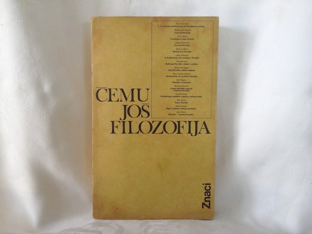 Čemu još filozofija Jaspers Rasel Habermas Hajdeger