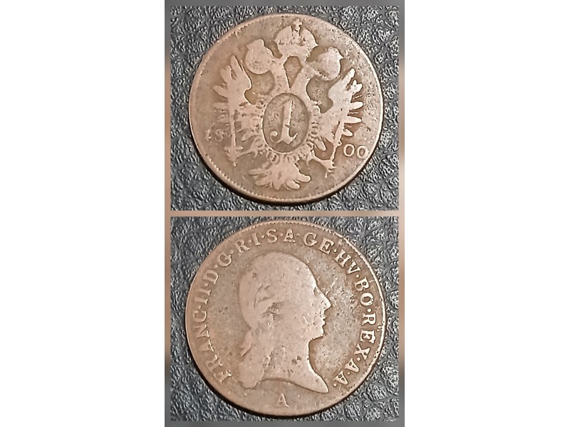 KOVANICA – 1 KREUZER 1800 „A” – AUSTRIJSKO CARSTVO