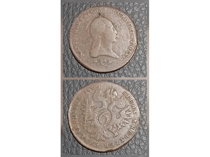 STARA KOVANICA – 6 KREUZER 1800 – HABZBURŠKA MONARHIJA