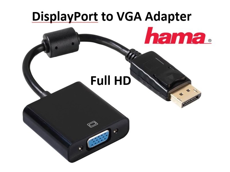 Adapter DisplayPort na VGA Hama Full HD NOV