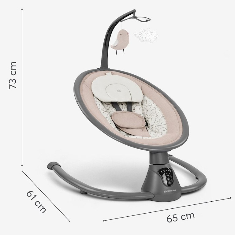 Kikka Boo njihalica Twiddle Side to Side Grey