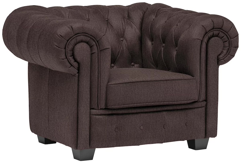 Landscape CHESTERFIELD FOTELJA 115/76,5/96 cm , tamnobraon