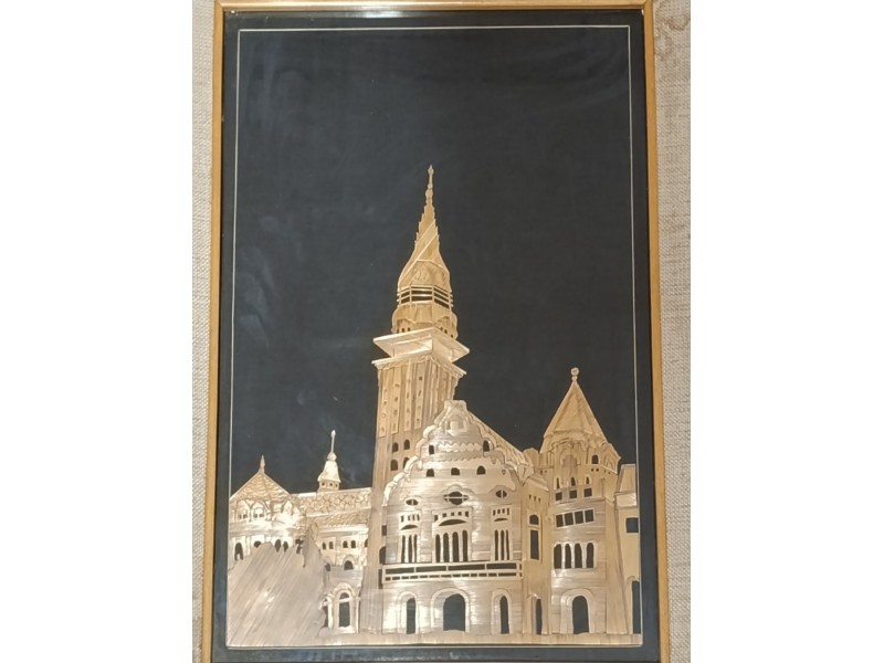 Slamena intarzija 1971. - subotička gradska kuća