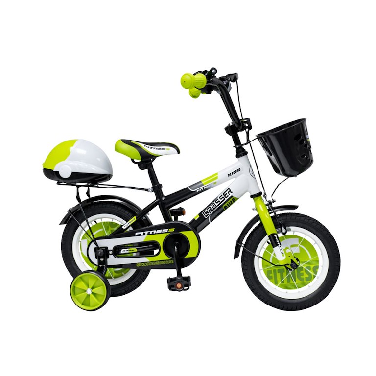 Dečija bicikla 12“ Fitness Crno-Zeleni