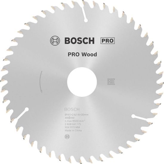 Bosch PRO Wood list kružne testere 165x2.6x30 mm 48z ATB max 9.500 o/min (2608641175)