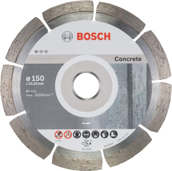 Bosch dijamantska rezna ploča Standard for Concrete 150 x 22,23 x 2 x 10 mm pakovanje od 10 komada - 2608603241