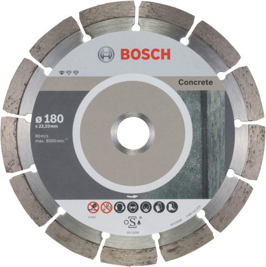 Bosch dijamantska rezna ploča Standard for Concrete 180 x 22,23 x 2 x 10 mm pakovanje od 10 komada - 2608603242