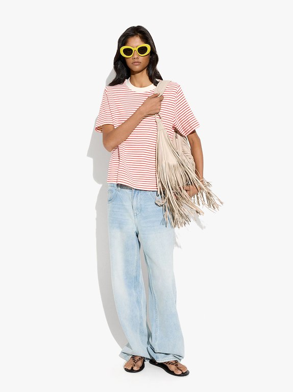 COTTON T-SHIRT WITH STRIPES
