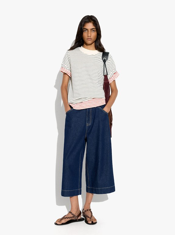 COTTON T-SHIRT WITH STRIPES