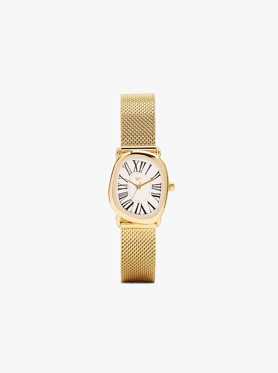 OVAL WATCH WITH STAINLESS STEEL METAL MESH