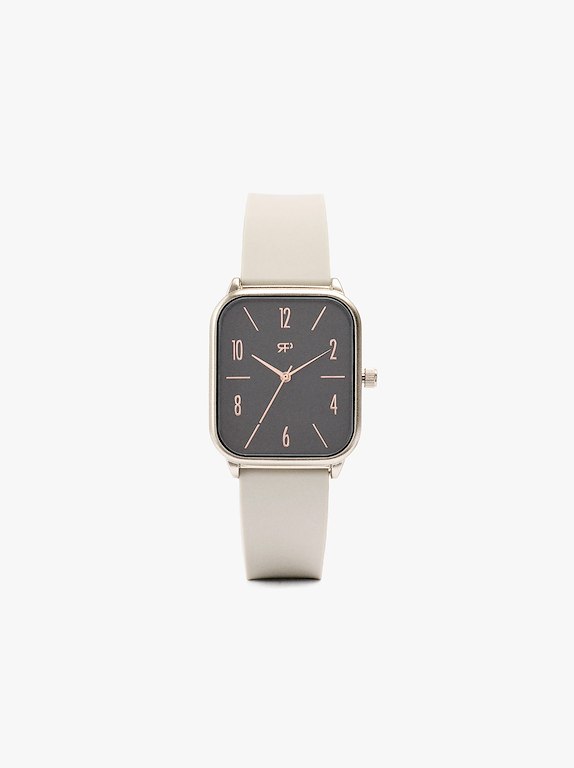 WATCH WITH SILICONE STRAP
