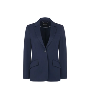 BLAZER BLEU MARINE À BOUTONNAGE SIMPLE AVEC DE FINES PAILLETTES DÉLICATES