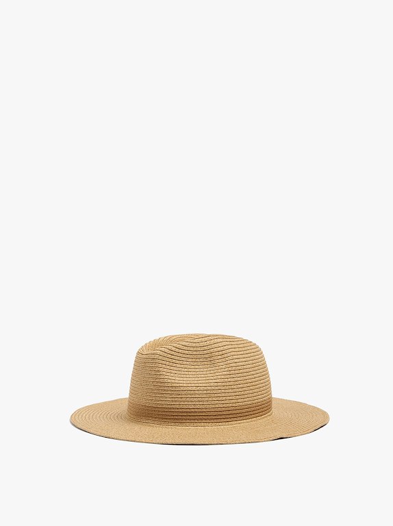 STRAW-EFFECT HAT