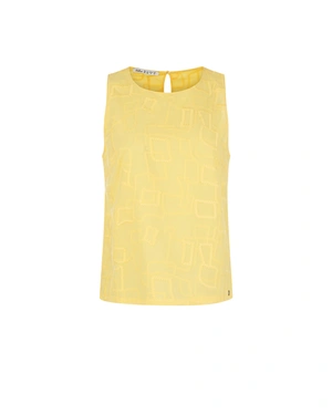 TOP EN COTON JAUNE AVEC BRODERIE