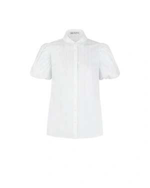 CHEMISE BLANCHE AVEC COURTES MANCHES BOUFFANTES