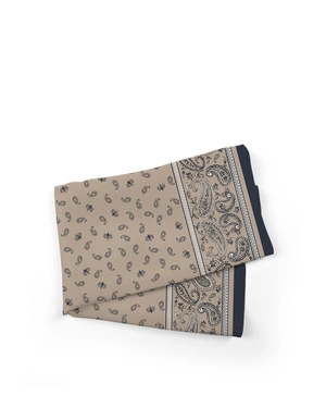 FOULARD AÉRIEN AVEC MOTIFS CACHEMIRE DANS LES TONS BEIGE-BLEU