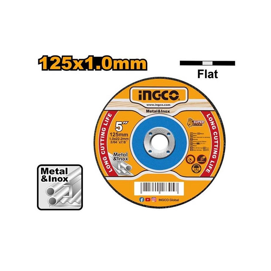 REZNA PLOCA ZA METAL 125MMX1.0 MCD101251 INGCO