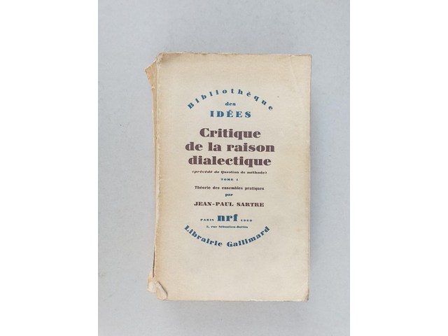 Critique de la Raison dialectique - Sartr, 1. Izdanje !