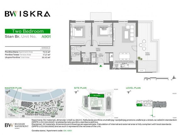 BW Iskra, dvostrano orijentisan, druga linija od reke ID#4523