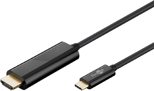 Kabl, adapter, USB-C 3.1 muški na HDMI muški, 1.8 metara, crni, 4K Ž 60 Hz