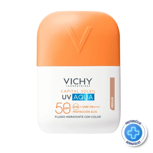 Vichy Capital Soleil Aqua Tonirani hidrirajućI fluid SPF 50 medium, 50 ml