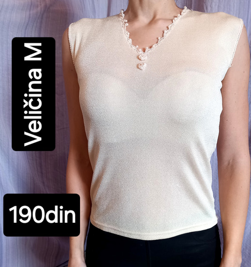 Ženska bluza majica krem M/38